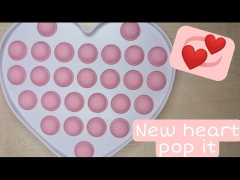 heart pink pop it fidget toy unboxing asmr - YouTube