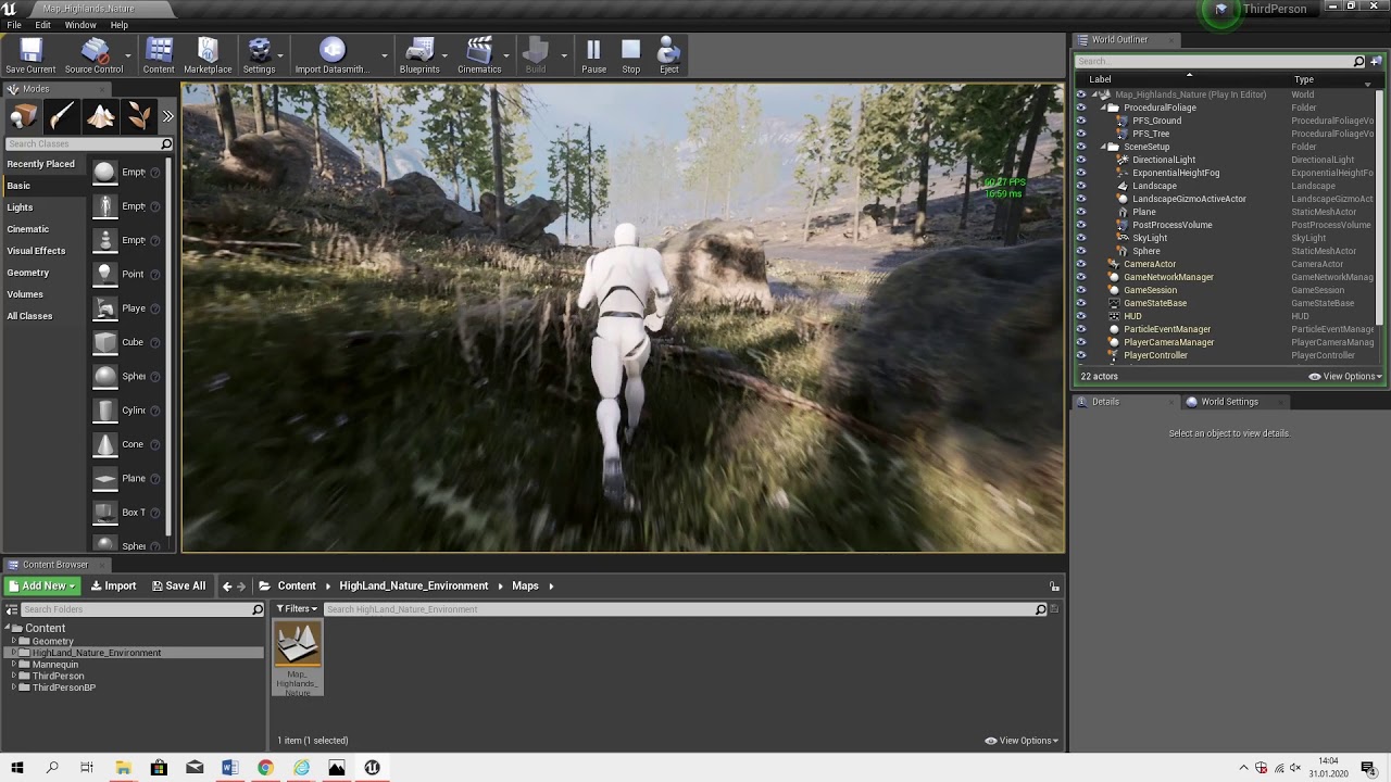 Highland Nature set overview in UE4 - YouTube