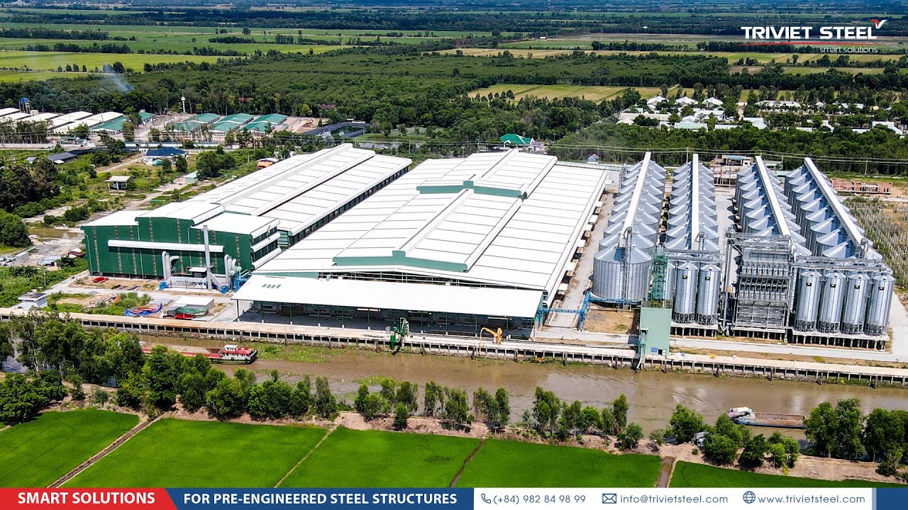 TRIVIET STEEL | Dự Án Kết Cấu Thép Nhà Máy Gạo Hạnh Phúc - YouTube