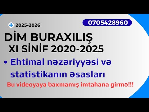 ✍️2026  #buraxılış #imtahan təkrar 11-ci sinif. Ehtimal və statistik #mathematics #schoolexam #maths
