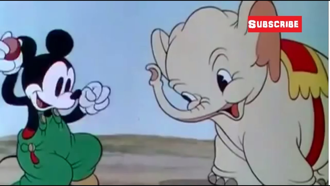 Old Mickey Mouse and Pluto Cartoon - Mickey's Elephant 1936 - Original ...