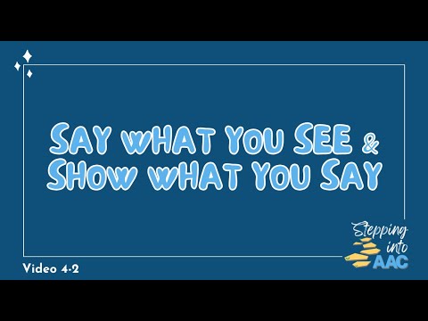 4-2: Say What You See & Show What You Say - YouTube