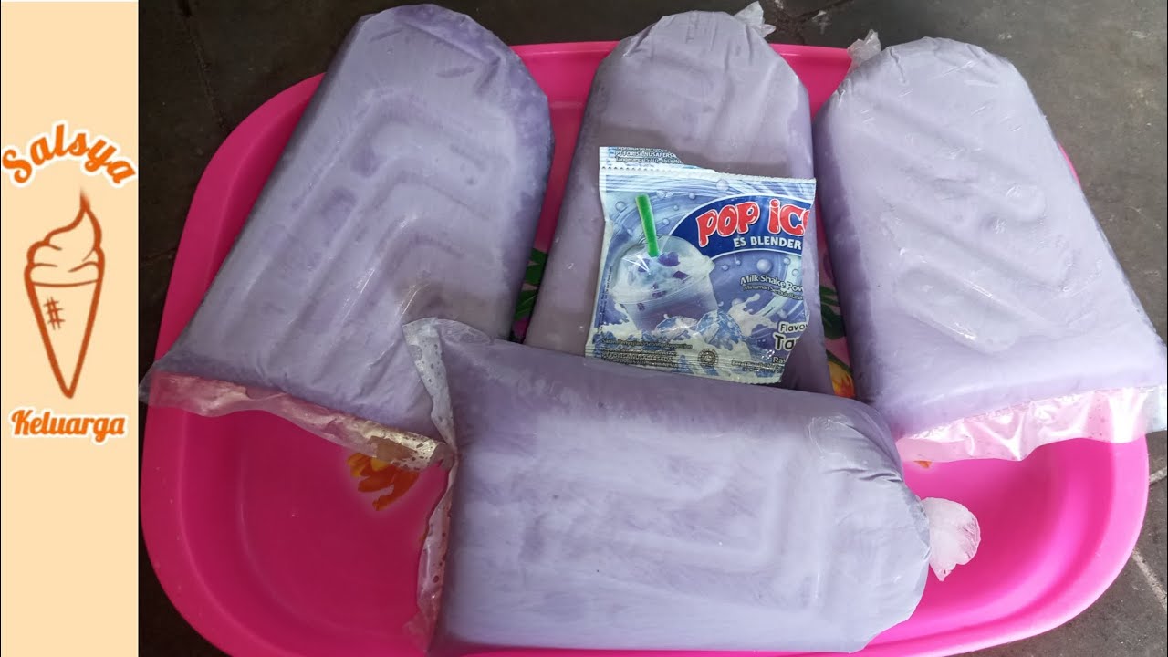 Buat adonan es krim taro || Mantul tanpa diputer - YouTube