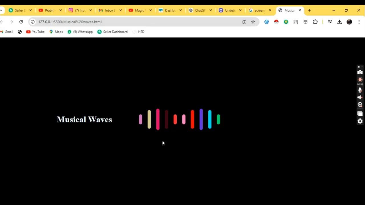 Musical Waves in html css design || html css - YouTube