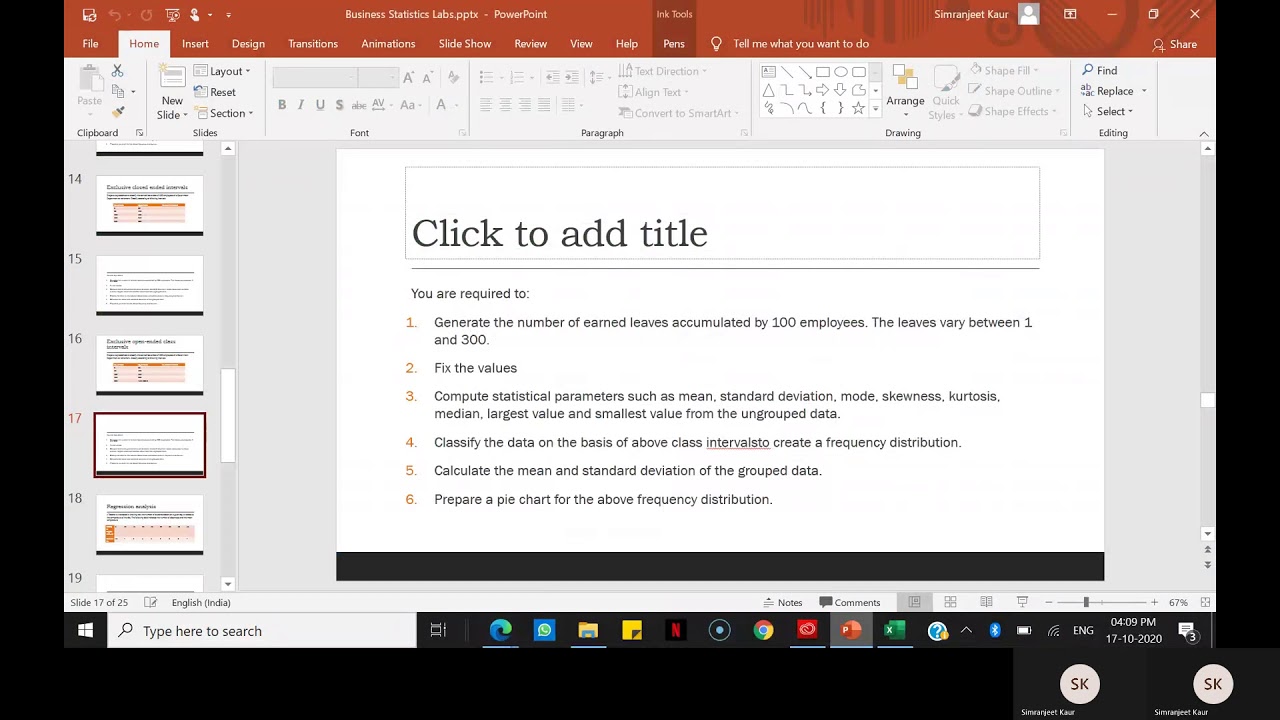 Frequency distributions(Part 4): Exclusive open-ended class intervals ...