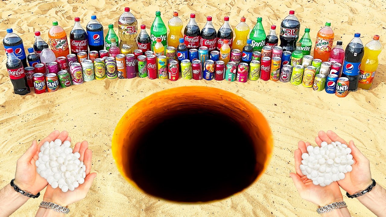 EXPERIMENT: Big Fanta, Coca-Cola, 7up, Monster, Mirinda, Pepsi vs Soda ...