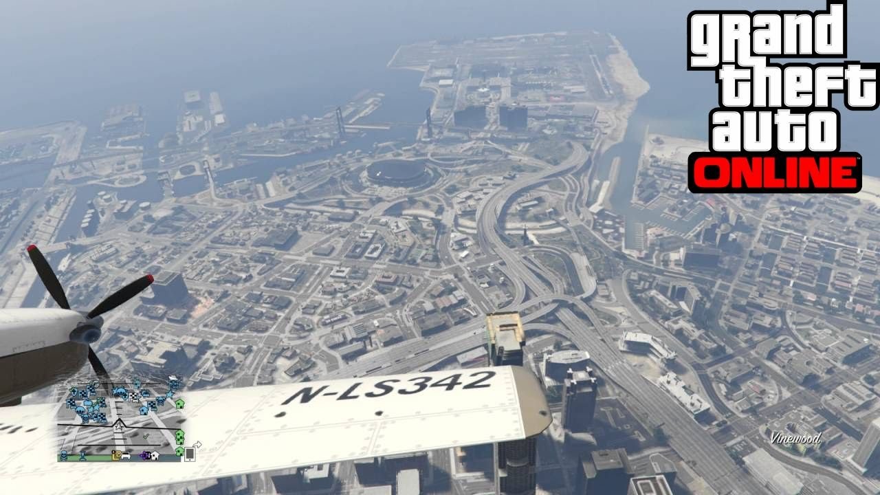 GTA 5 AERIAL VIEW OF LOS SANTOS AND SANDY SHORES - YouTube