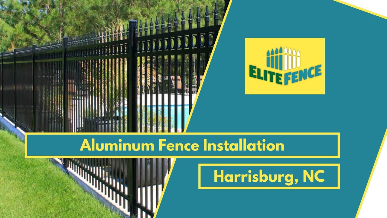 Aluminum Fence Installation in Harrisburg, NC | Elite Fence NC - YouTube