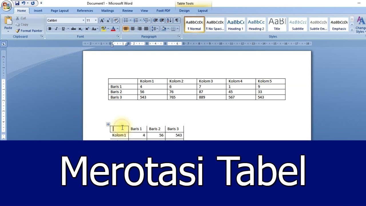 Cara Membuat Tabel Horizontal Di Microsoft Word Cara Membuat Tabel Horizontal Di Microsoft Word