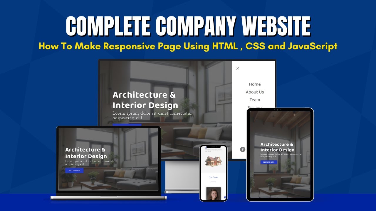 Build A Professional Website From Scratch Html Css And Js Tutorial 9899