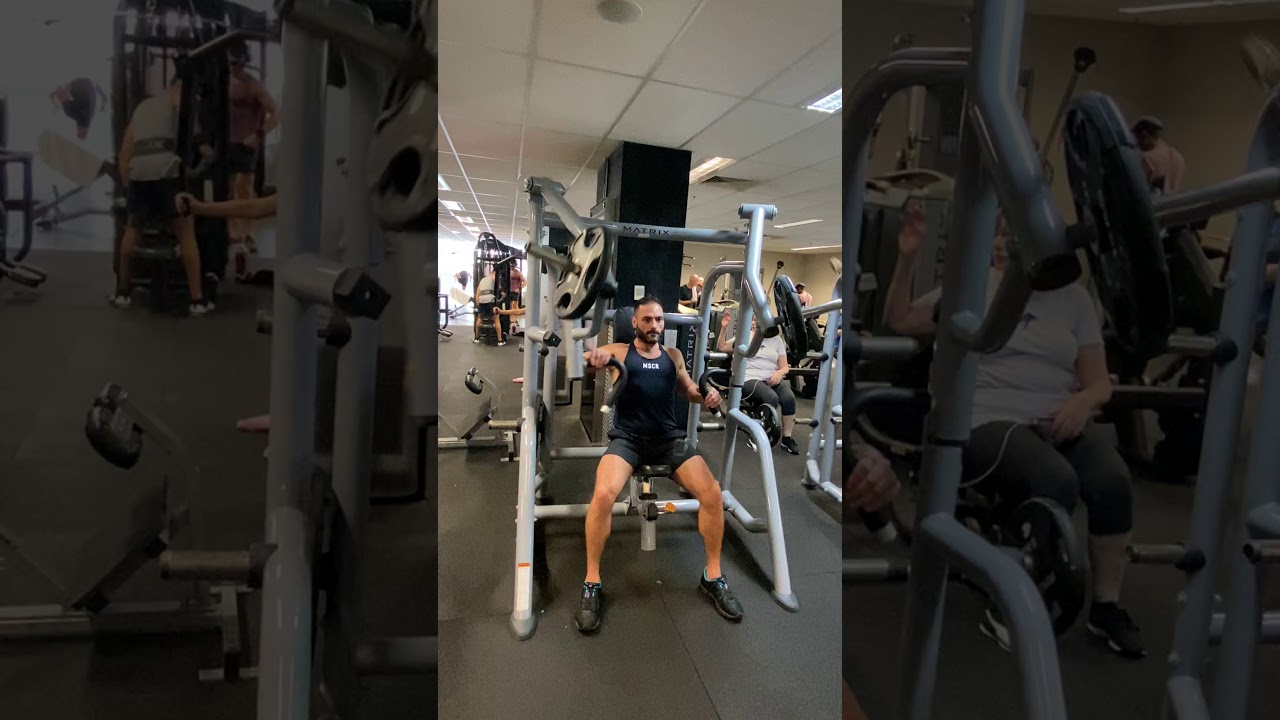 Single arm chest press machine (pronated) - YouTube