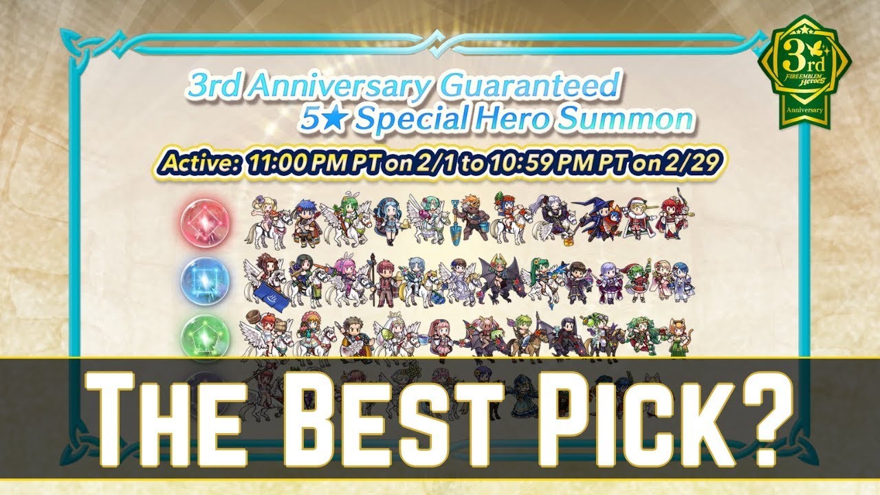 Maximizing the 3rd Anniversary Guaranteed 5⭐ Special Hero Summon! | Feh ...