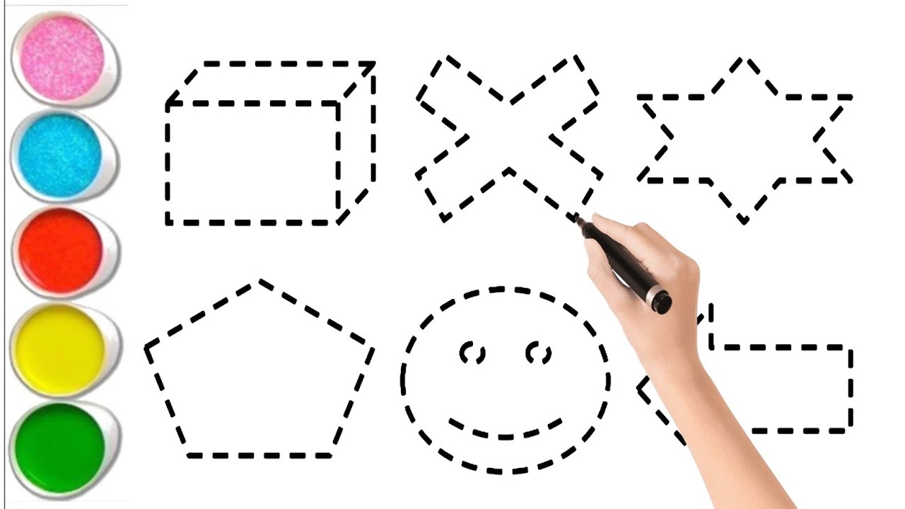 Fun and Easy 2d Shape Drawing Challenge for Kids - YouTube