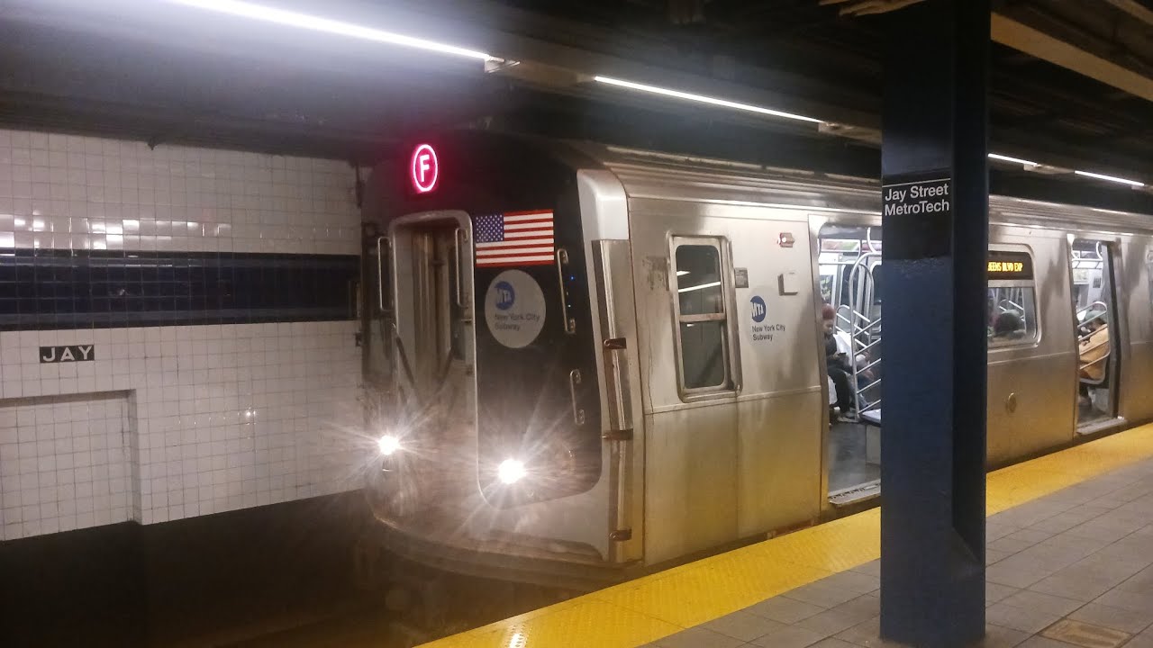 R160 F train ride From 7th av to Jay st - YouTube