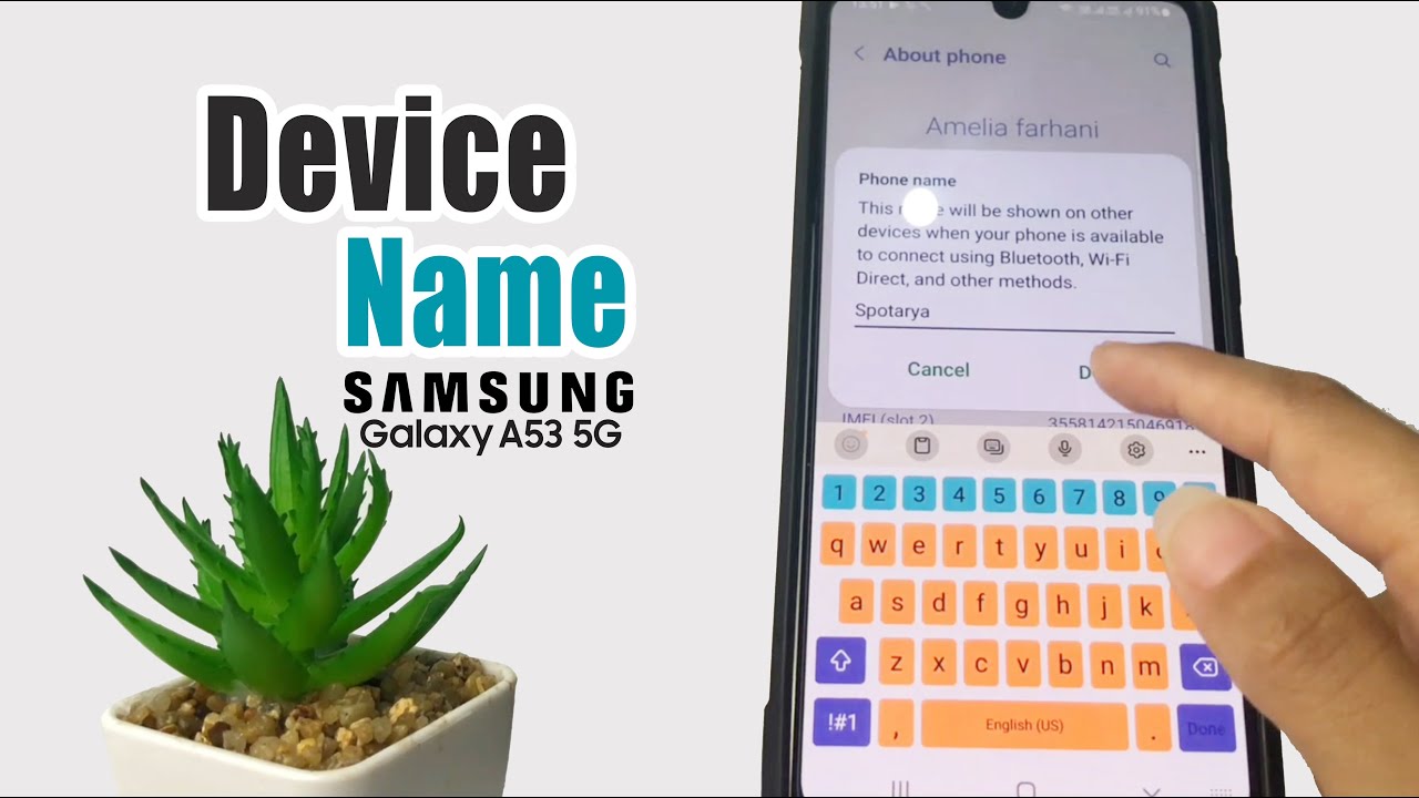 Samsung A53 5G | How To Change Device Name - YouTube