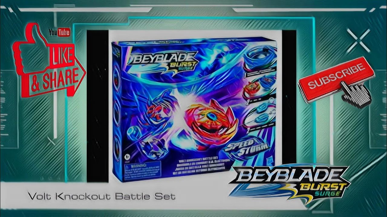 New Beyblade Burst Surge Volt Knockout Battle Set | Pro Series Metal ...