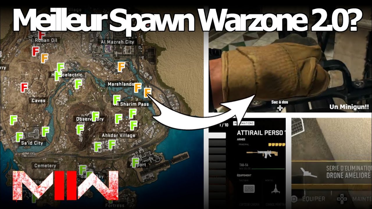 Quel est le Meilleur SPAWN de Warzone 2.0? Minigun, drone amélioré et loadouts! (Strongholds ...