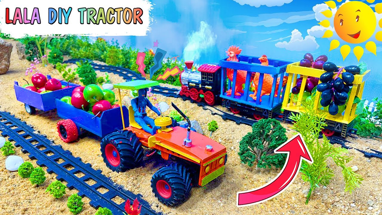 DIY Tractor With three Trailers To Pickup Farm Animals Chicken | Diy ...