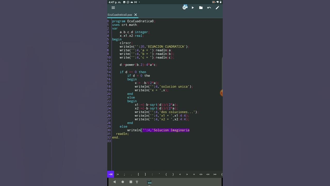 Tutorial Pascal Ecuacion Cuadrática - YouTube