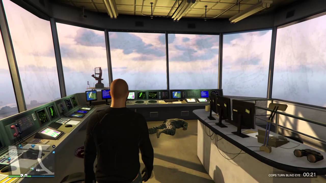GTA Online / PS4 / Inside Fort Zancudo Control Tower - YouTube