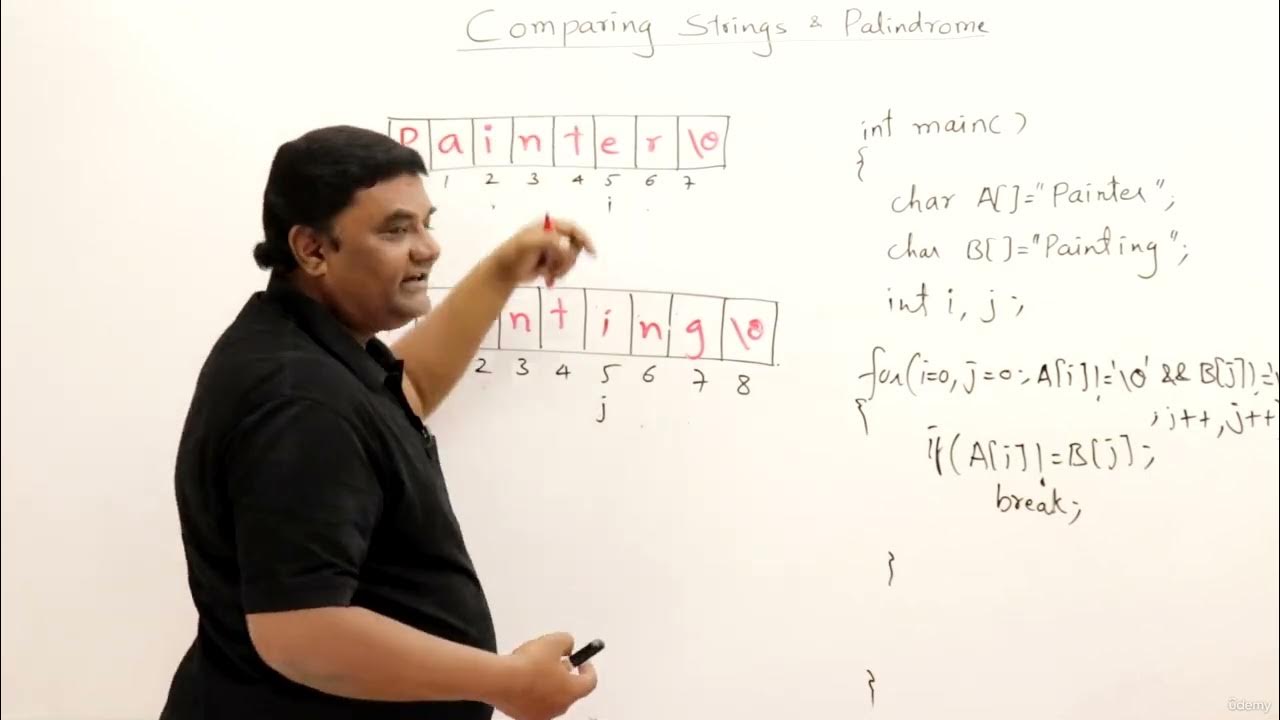 007 Comparing Strings and Checking Palindrome - YouTube