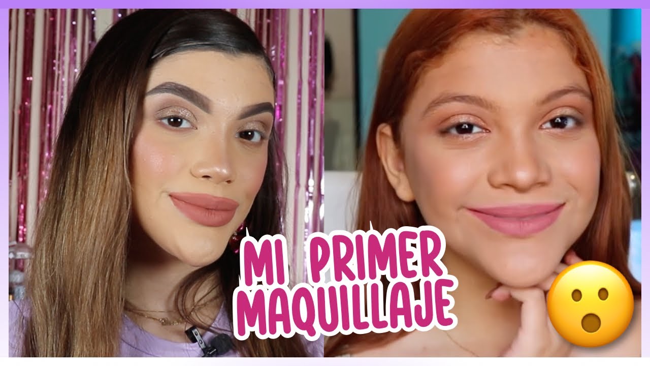 RECREE MI PRIMER TUTORIAL DE MAQUILLAJE :O *NO SALE MAL* - YouTube
