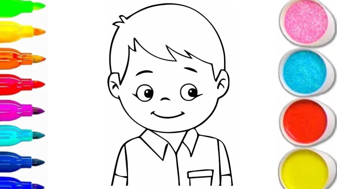 HOW TO DRAW A FUNNY BOY, DRAW CUTE THINGS FOR KIDS - YouTube