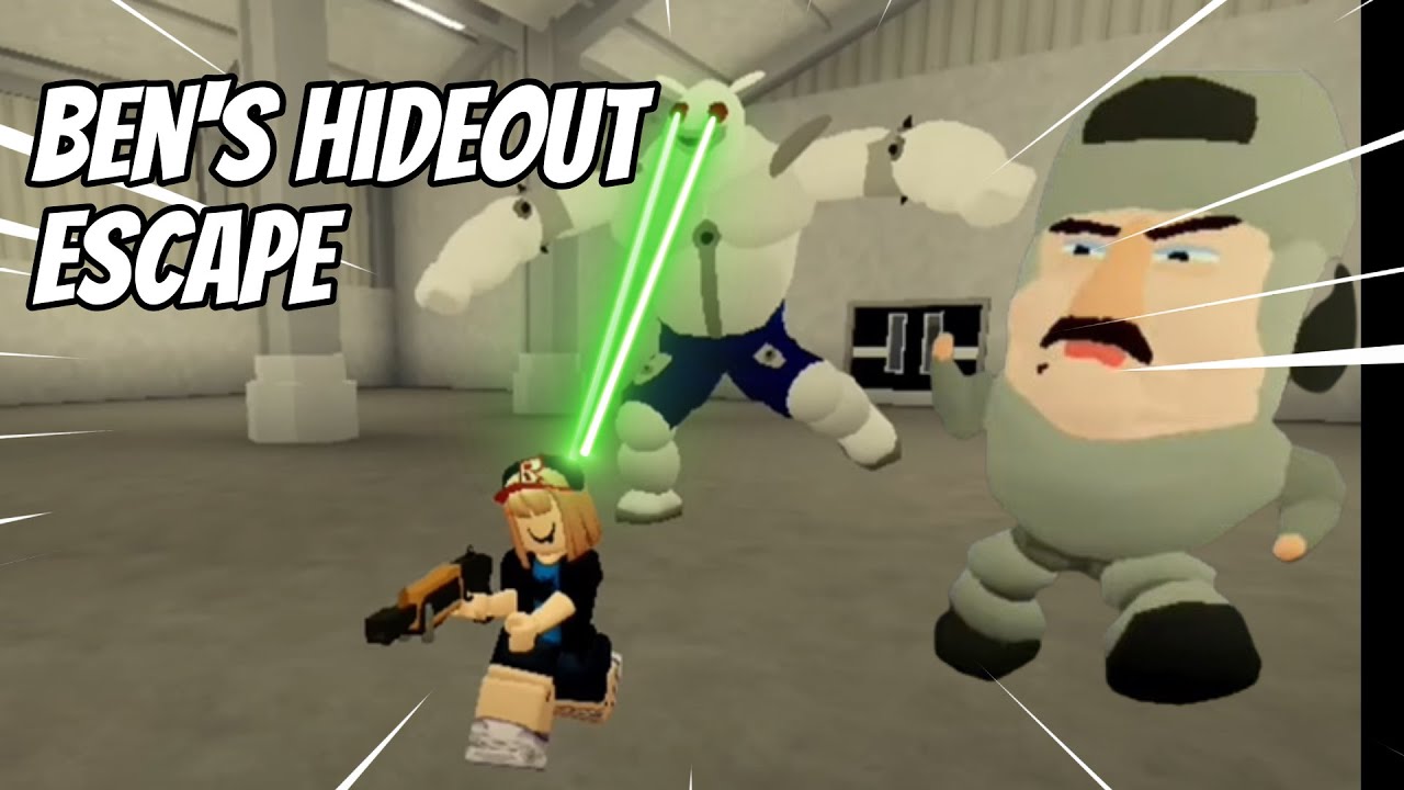 BEN'S HIDEOUT ESCAPE Obby #Roblox Main Pelarian Persembunyian Ben - YouTube