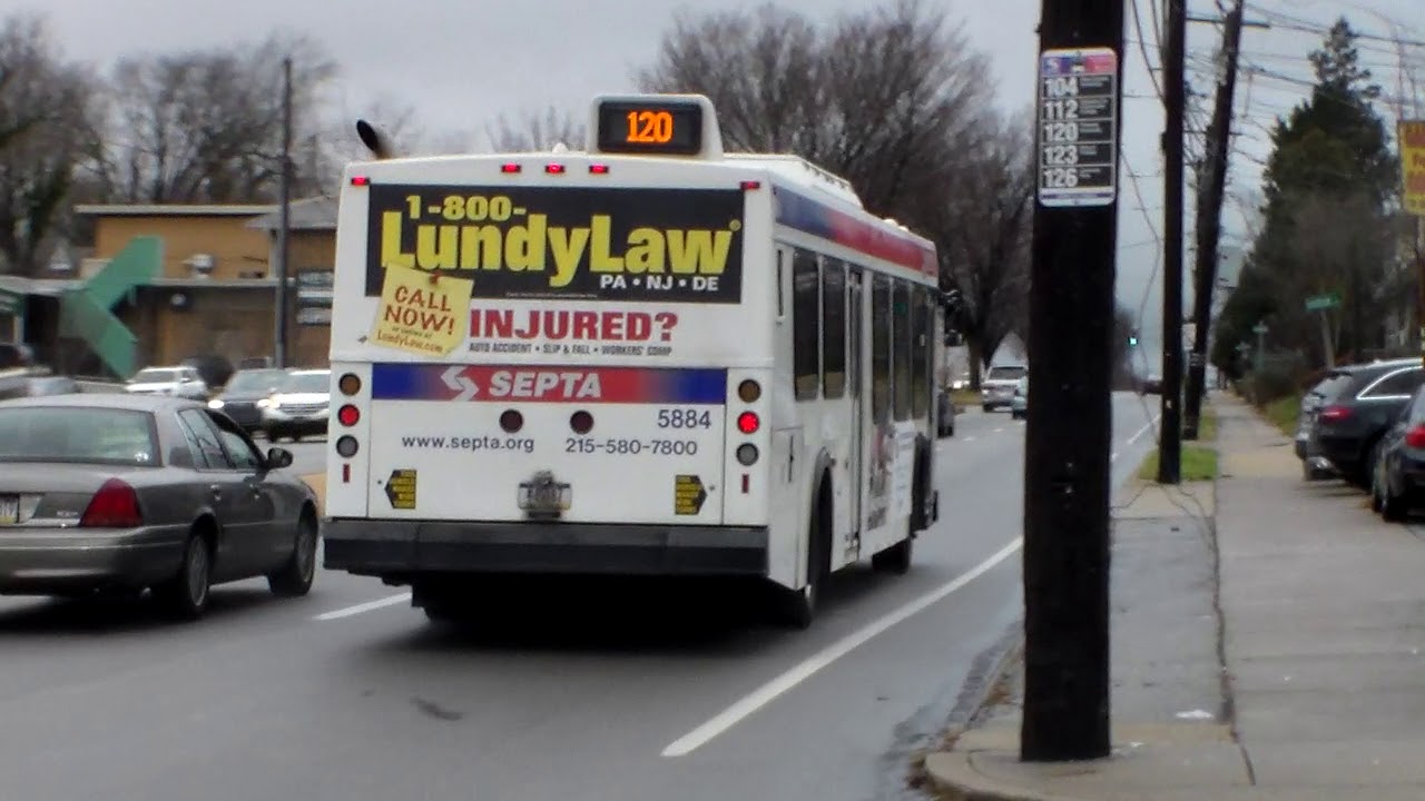 SEPTA BUS: NEW FLYER D40LF 5884 ON ROUTE: 120 - YouTube