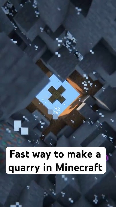 How to make automatic quarry in Minecraft With No Mods - YouTube