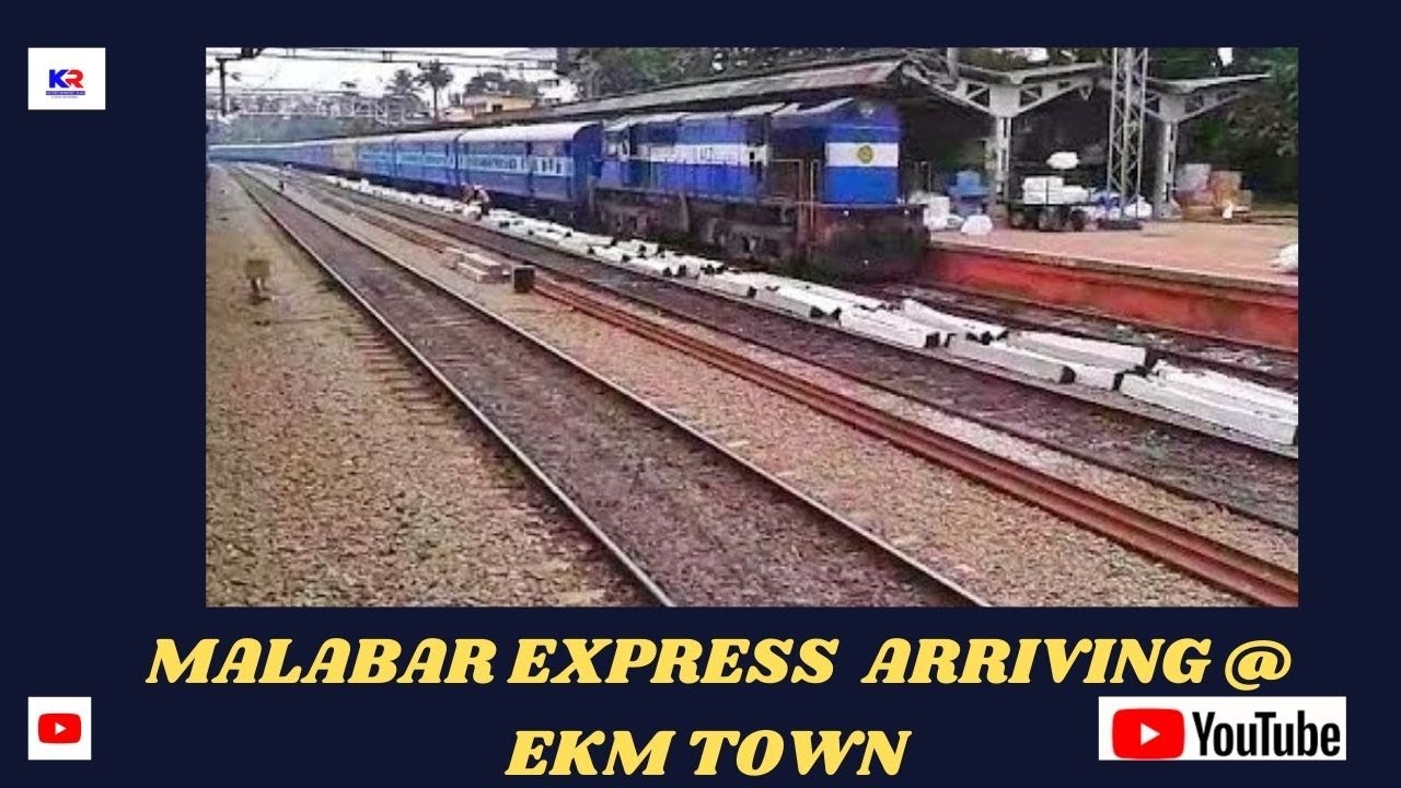 Thiruvananthapuram Mangalore Malabar express Arriving @ Ernakulam Town ...