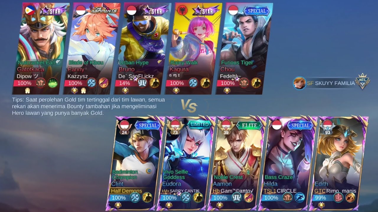 SOLO RANK KE 251 SEASON 34 TIER HONOR | HERO CLINT | MOBILE LEGENDS | # ...