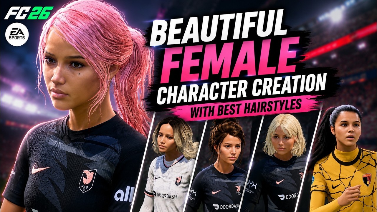 FC 26 insanely beautiful female character creation | Top-5 hairstyles ...