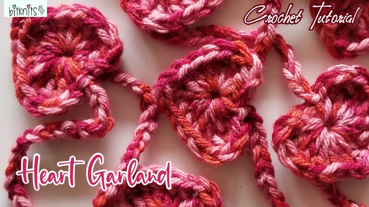 Heart Garland Crochet Pattern COTTON POD Crochet Pattern ~ RAINBOW OF