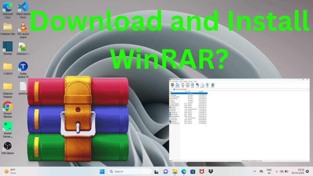 How to Download and Install in WinRAR in Windows 11? - YouTube