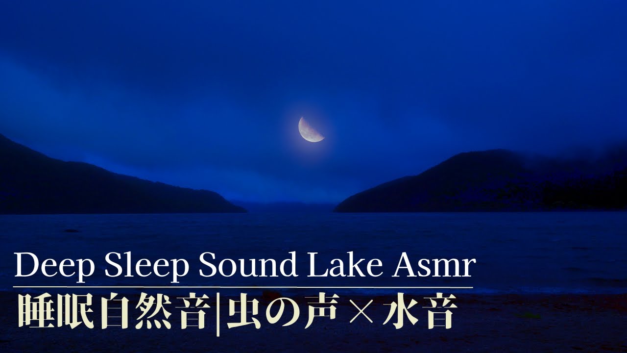 Fall Asleep with Lake Sounds Under The Moon at Night | Lake Waves ...