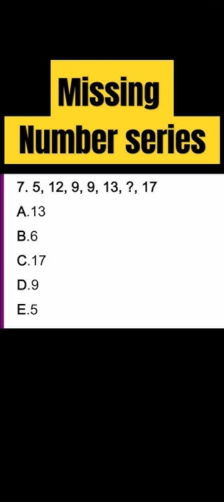 Missing Number Series Reasoning Shorts Question #missingnumbertricks # ...