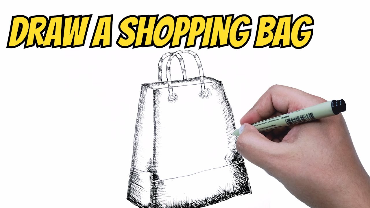 Draw a Shopping Bag | Pen & Ink Drawings | Fun & Easy | Art - YouTube
