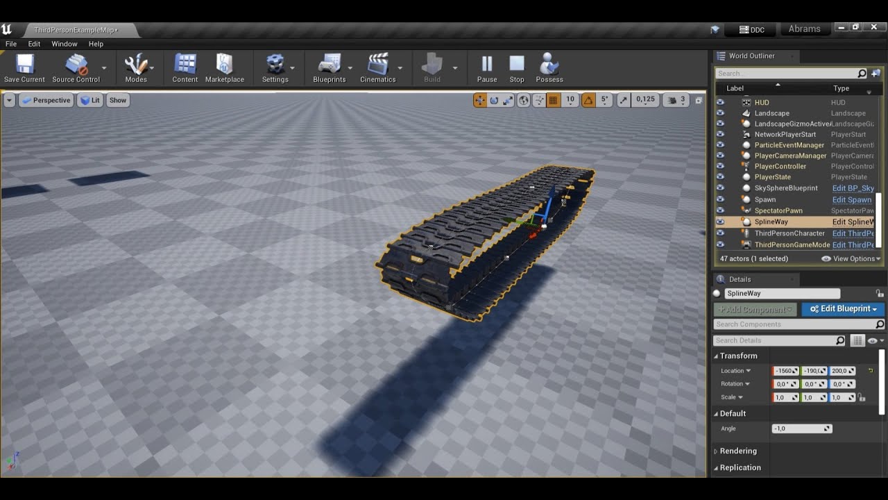 Unreal Engine 4 Tank Track Гусеницы для Танка - YouTube