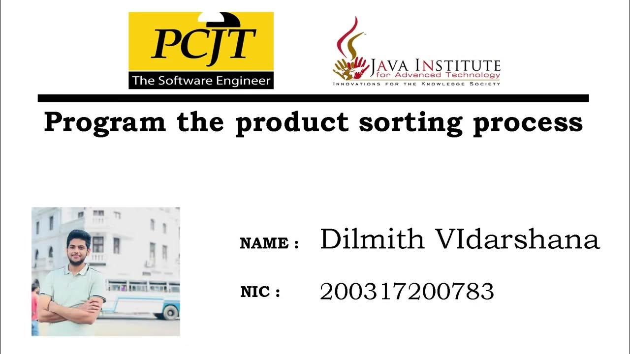 Programe the product sorting process - YouTube