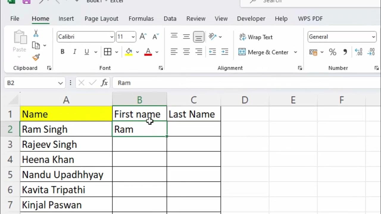 Auto fill name in Microsoft Excel in hindi@COMPUTEREXCELSOLUTION #exceltutorial #excel # ...