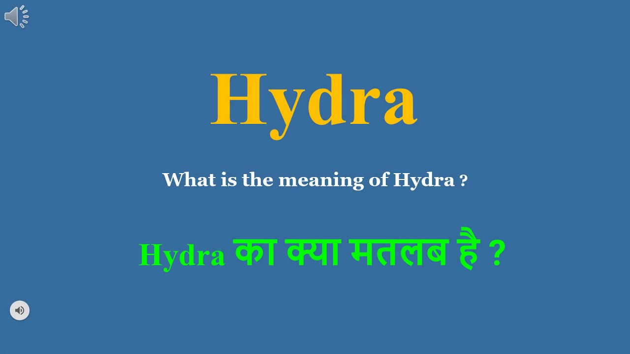 Hydra meaning in Hindi | Hydra ka kya matlab hota hai | daily use ...