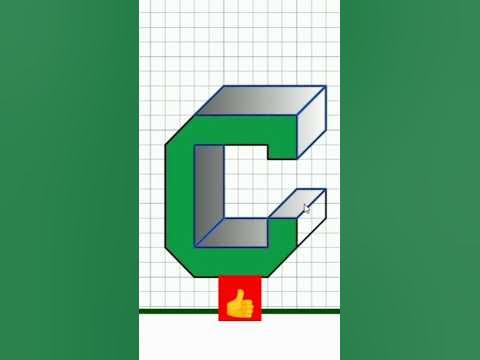 How to draw 3d letters C #shorts #shortvideo #short #3dletterdrawing ...