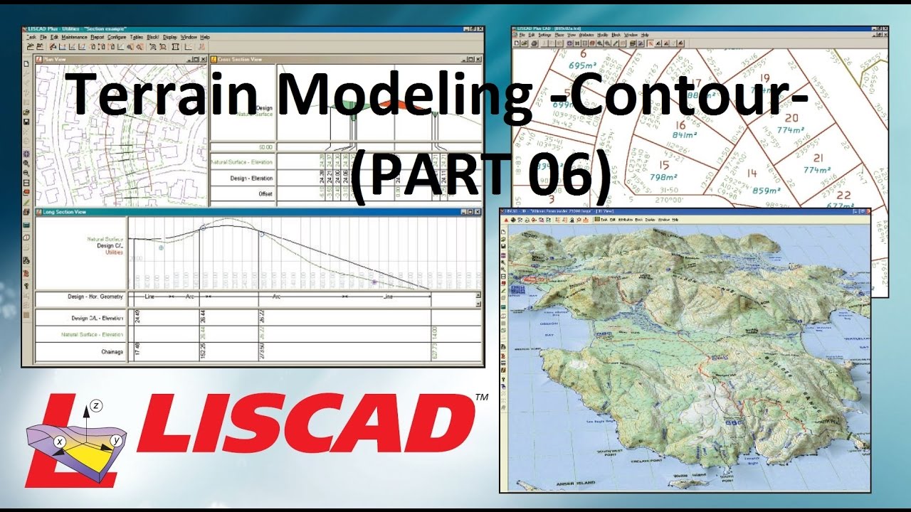 Liscad Terrain Modeling Contour (PART 06) - YouTube