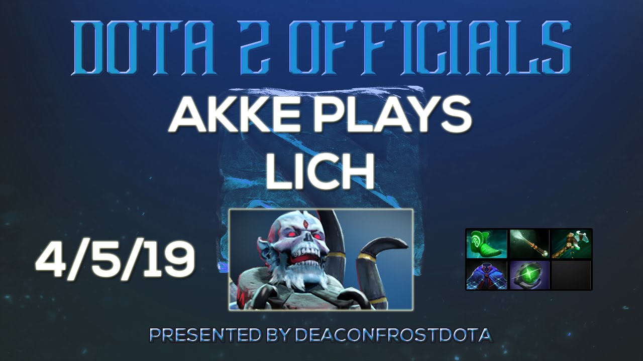 Dota 2 Officials Akke Plays Lich [1835417704] - YouTube