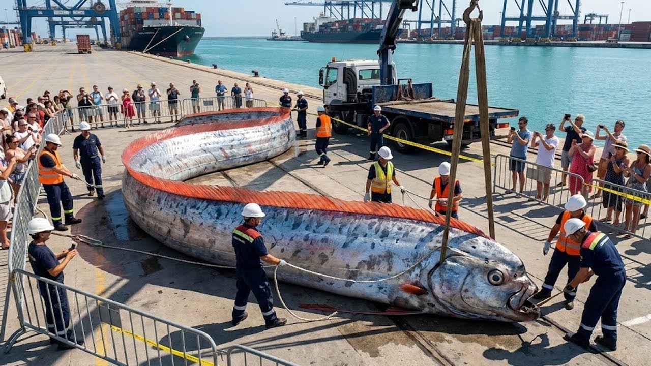 When the Abyss Breaks Open – A Rare Giant Oarfish Surfaces - YouTube