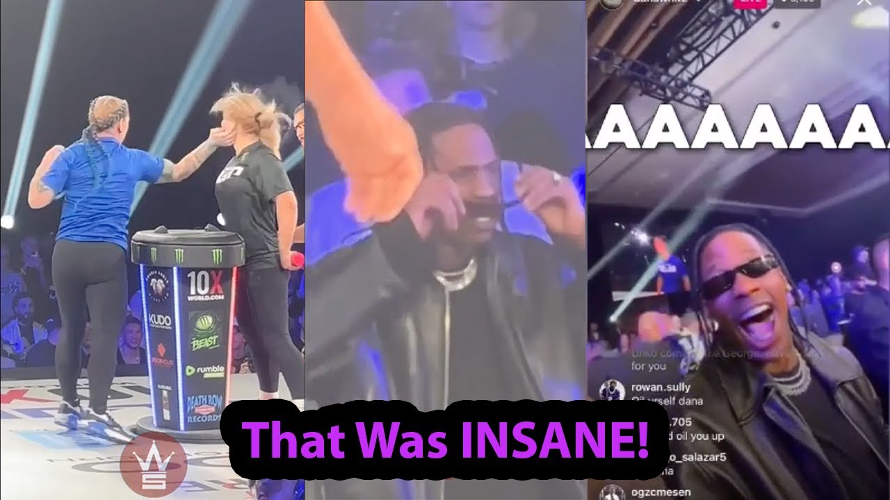 Travis Scott's Priceless Reaction to a Jaw-Dropping Female Power Slap ...