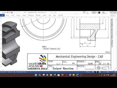 Spigot Bearing Autodesk Inventor 2023 2022 2021 2019 Tutorials #inventor2023 #cad #solidworks # ...