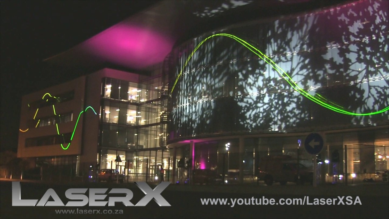 Laser display on building - 2016 - YouTube