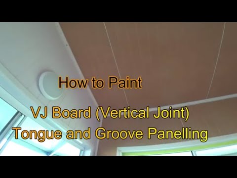 How to paint unpainted Craftwood VJ Boards (Vertical Join) - YouTube